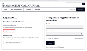 Logging in as a RPS member - The Pharmaceutical Journal